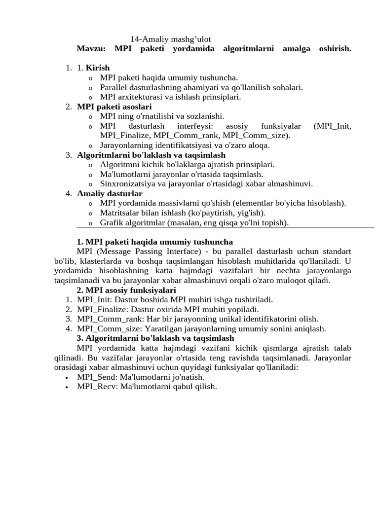 14-Amaliy Mashgulot | PDF