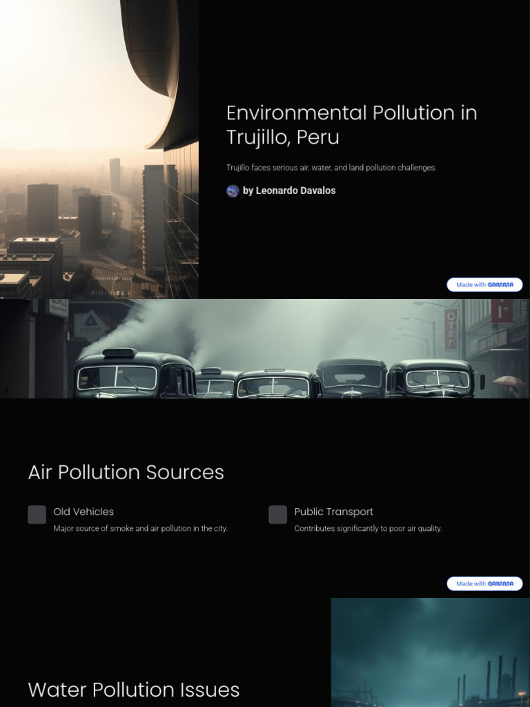 Environmental Pollution in Trujillo Peru | PDF