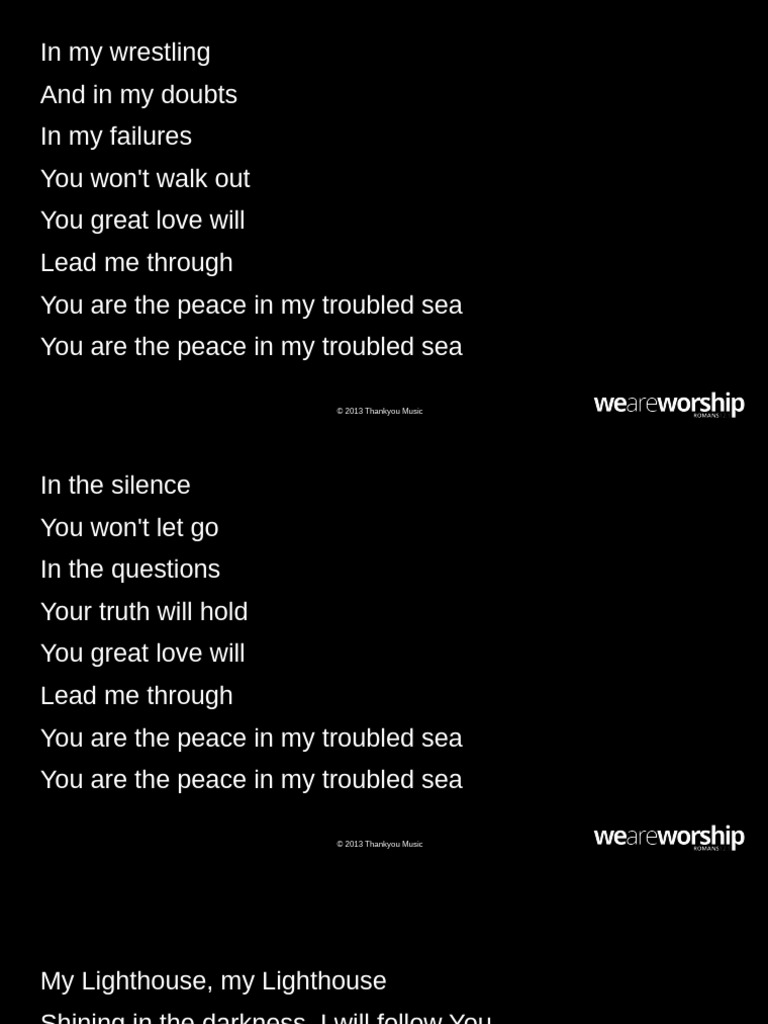 My Lighthouse Song Lyrics | PDF