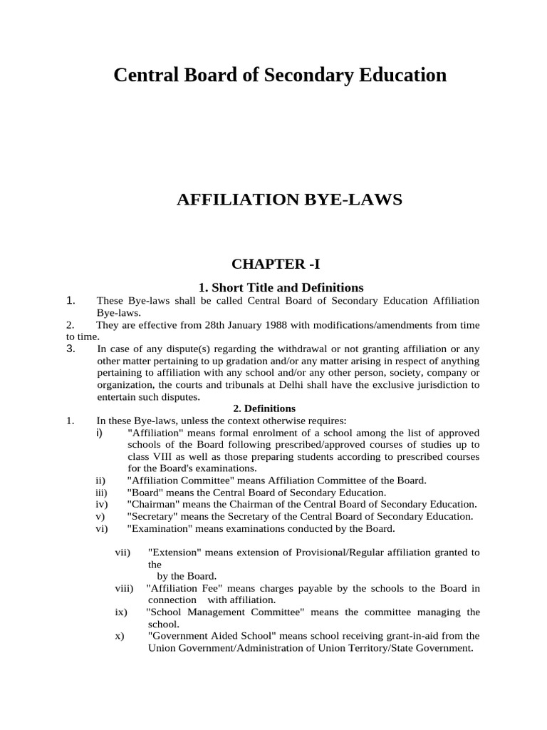 2012 Bye Laws | PDF | Schools | Teachers