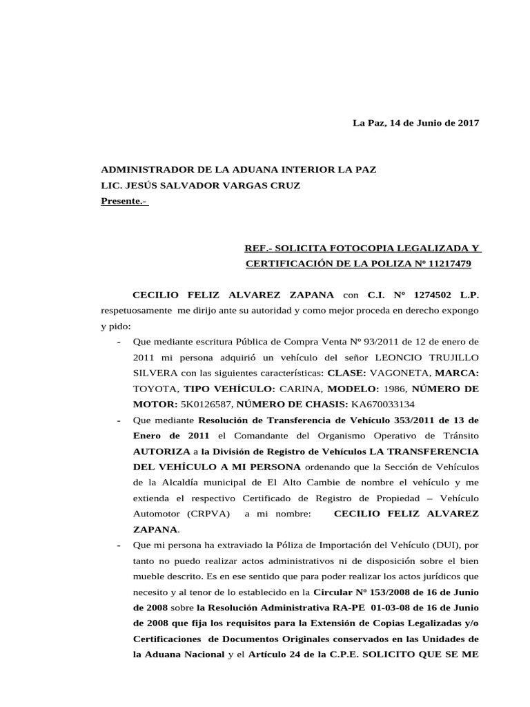 Fotocopia Legalizada | PDF