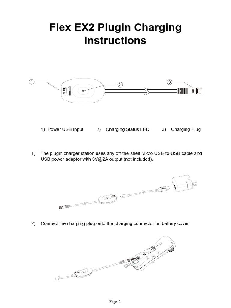 Flex EX2 Plugin Charging Instructions R0 | PDF