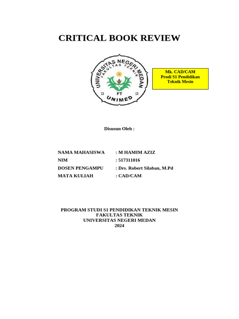 Critical Book Review Cad Cam | PDF