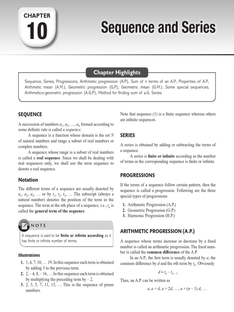 Sequences Series Complete | PDF | Sequence | Mean