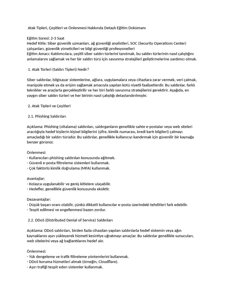 Atak Tipleri | PDF