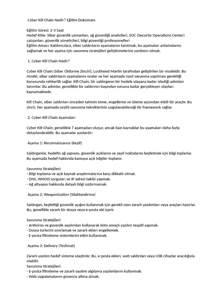 Cyber Kill Chain | PDF