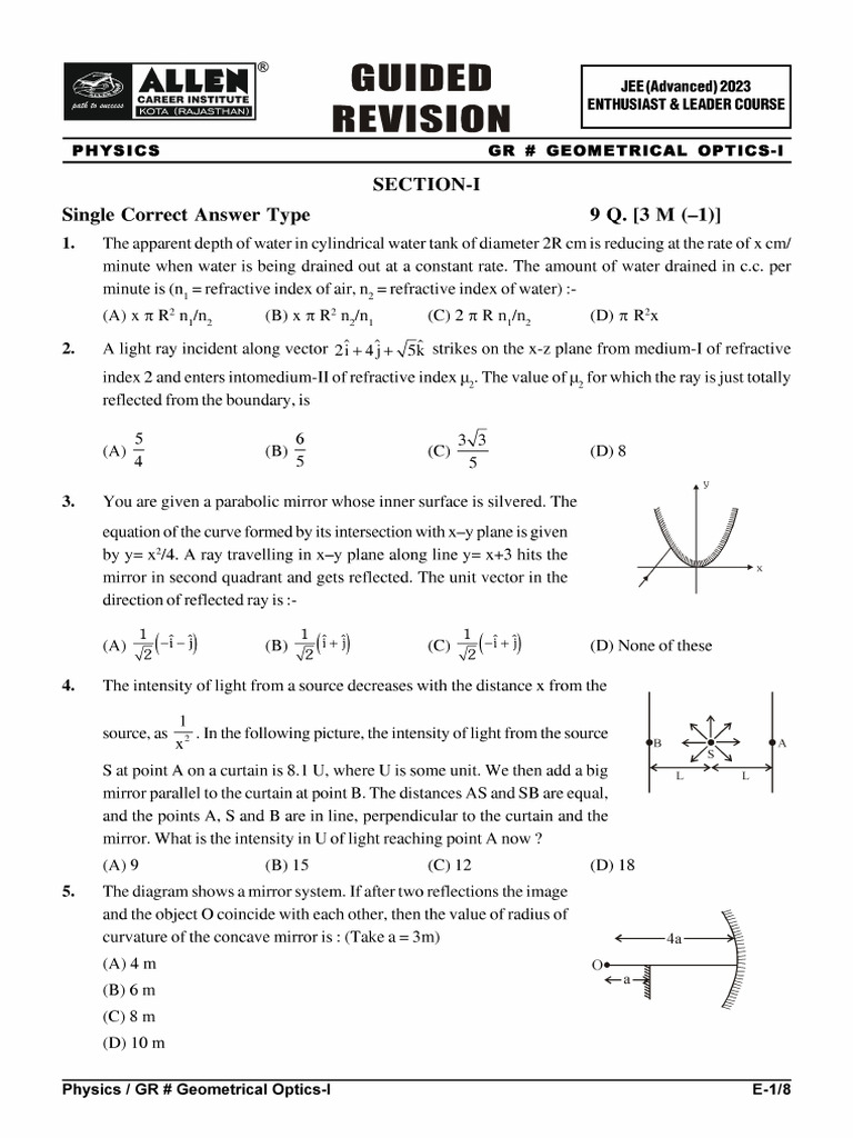 13 - Geometrical Optics-I - Eng | PDF