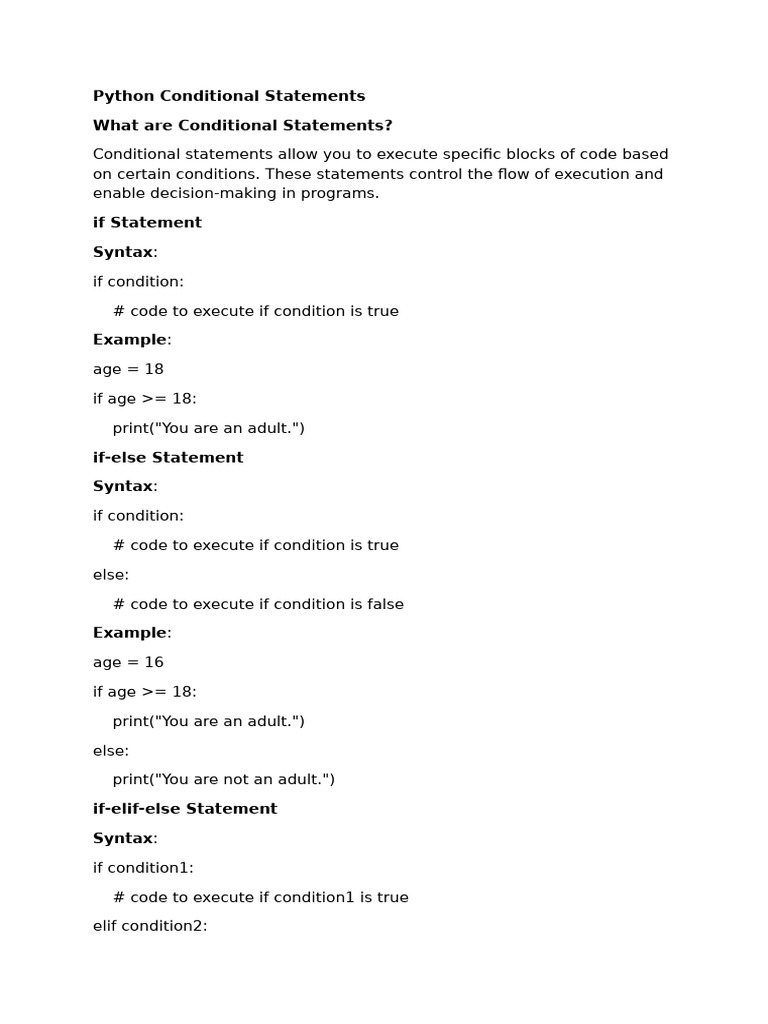 1.2 Conditional and Looping | PDF | Control Flow | Computer Programming