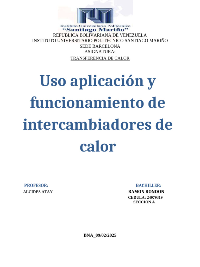 Intercambiadores de Calor | PDF | Intercambiador de calor | Convección