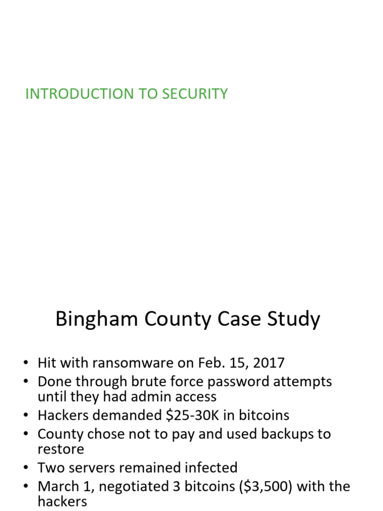 Lecture 1-Introduction To Security | PDF | Security | Computer Security