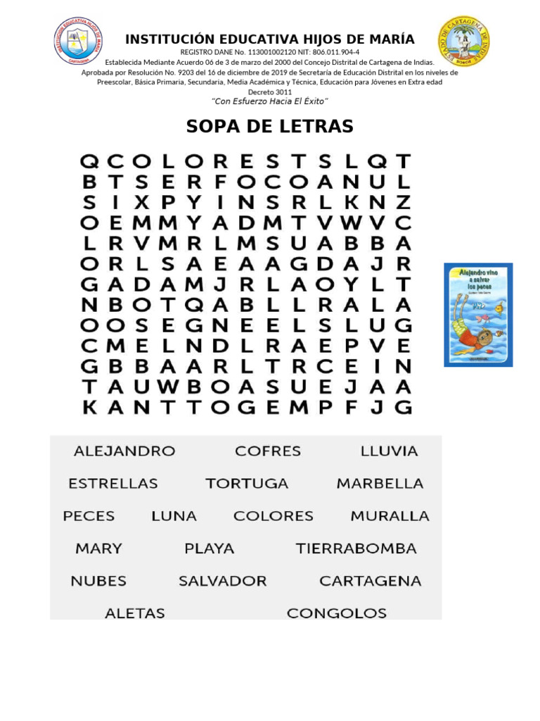Sopa de Letras Alejandro | PDF