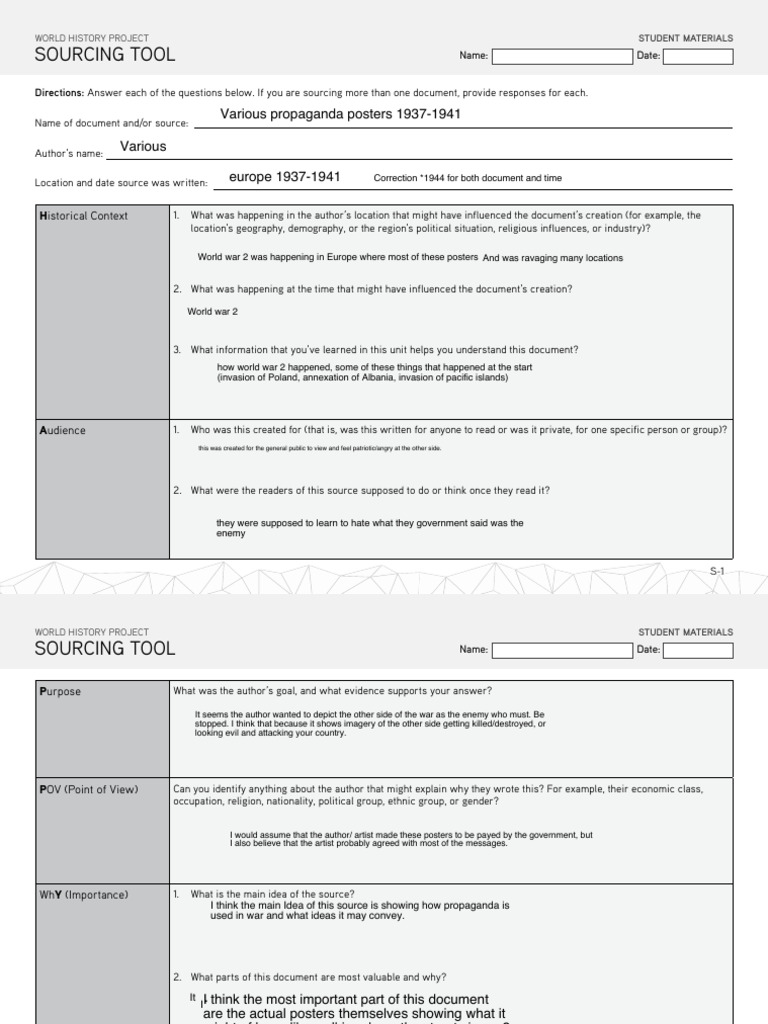 Edited - Primary Sources - World War II | PDF | Propaganda