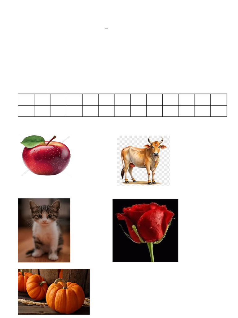 Pre Kg English | PDF