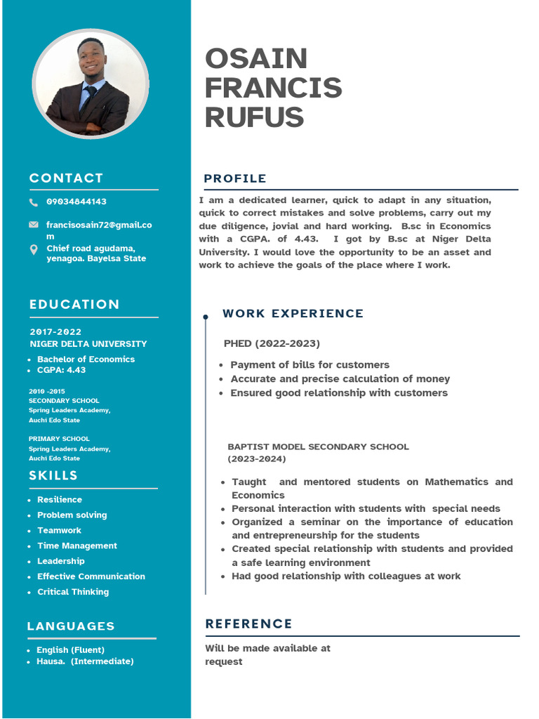 Blue Simple Professional CV Resume - 20250308 - 130940 - 0000 | PDF