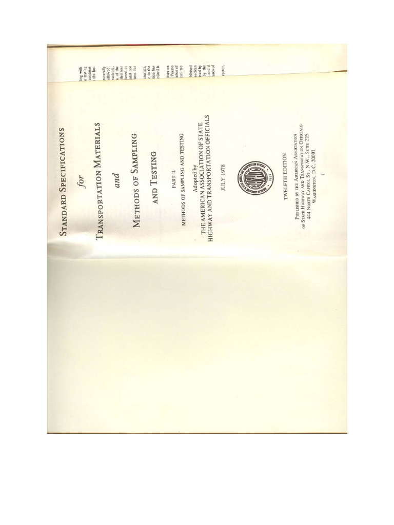 Aashto Part Ii Tests | PDF