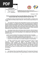 MPC Meetings Calendar 2025 | PDF