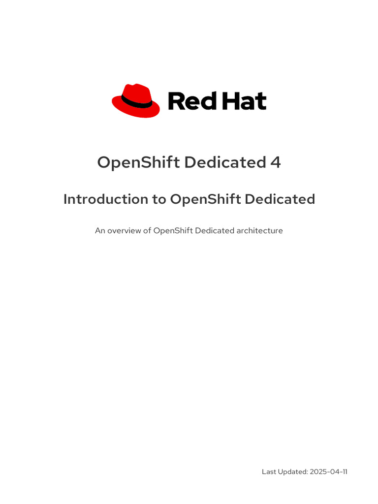 OpenShift_Dedicated-4-Introduction_to_OpenShift_Dedicated-en-US | PDF | Cloud Computing ...