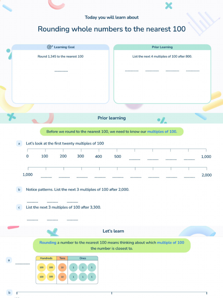 3 - NBT - Rounding Whole Numbers To The Nearest 100-Min | PDF