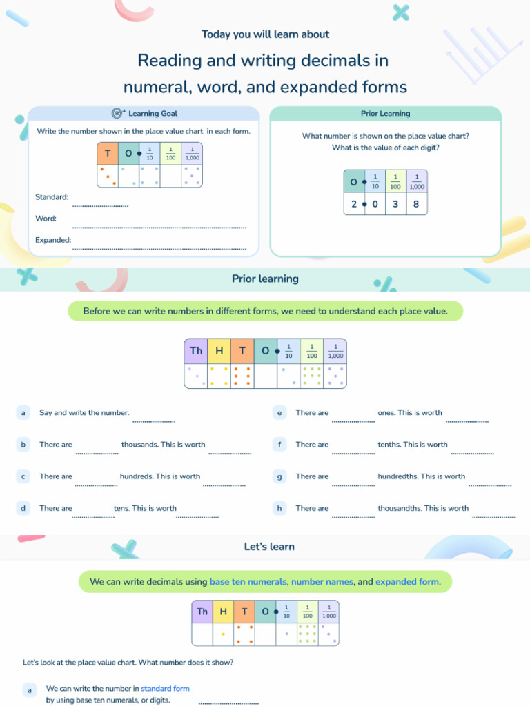 5.NBT.3 - Reading and writing decimals in numeral, word, and expanded ...