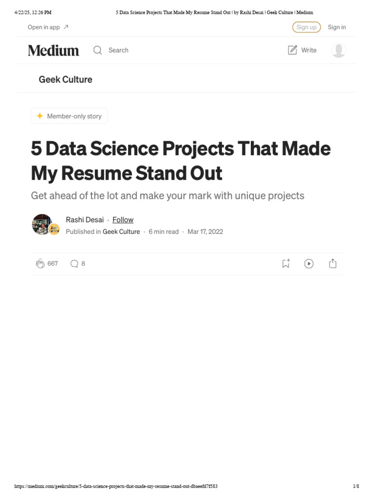 5 Data Science Projects That Made My Resume Stand Out - by Rashi Desai ...