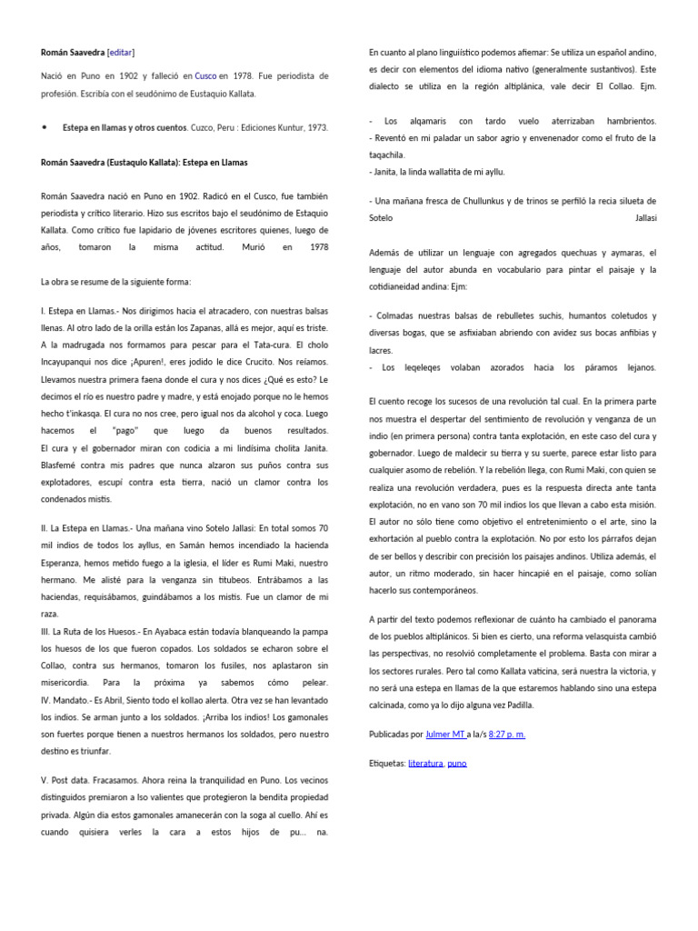 Román Saavedra | PDF