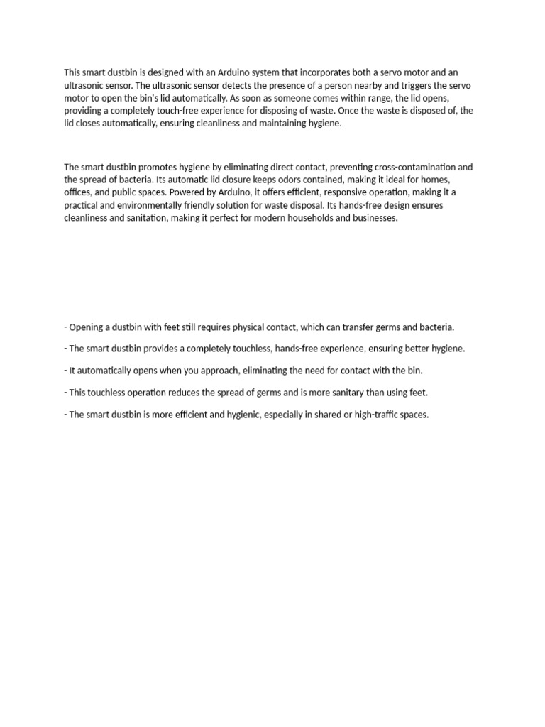 Smart Dustbin | PDF