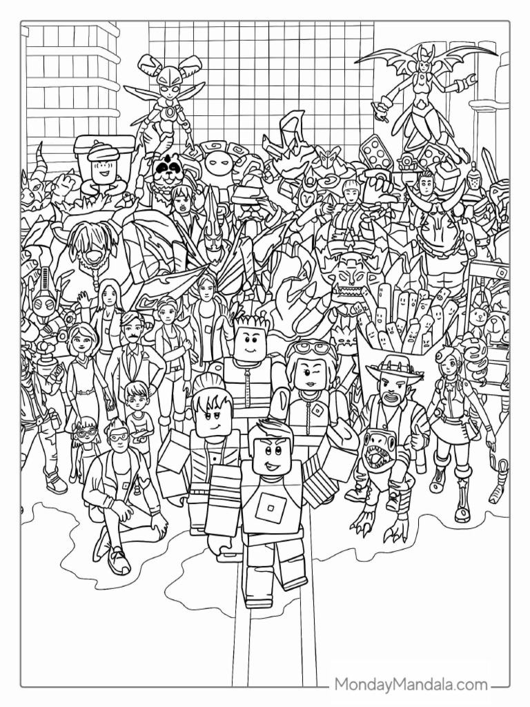 Detailed-Roblox-Characters-To-Color | PDF