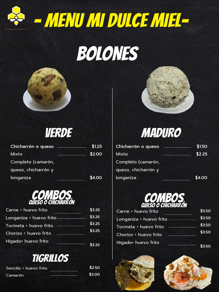 Menú variado de bocaditos y combos | PDF | Ingredientes de comida | Carne