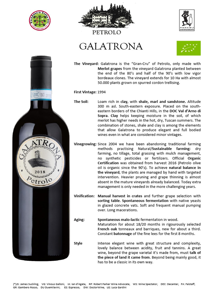 Schede Galatrona 2019 94 Eng 1 | PDF | Wine | Vineyard
