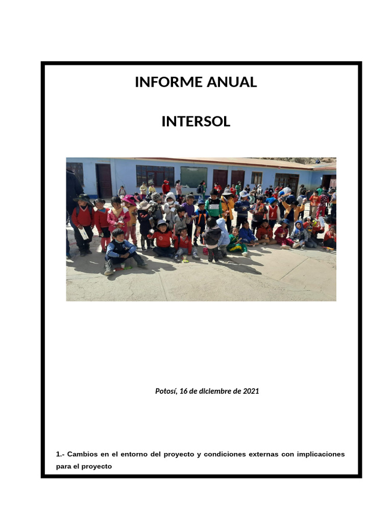Informe Final INTERSOL 2021 | PDF | Aprendizaje | Enseñando