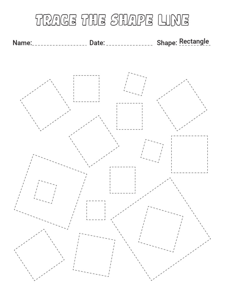 Shape Tracing Worksheets for Kids | PDF
