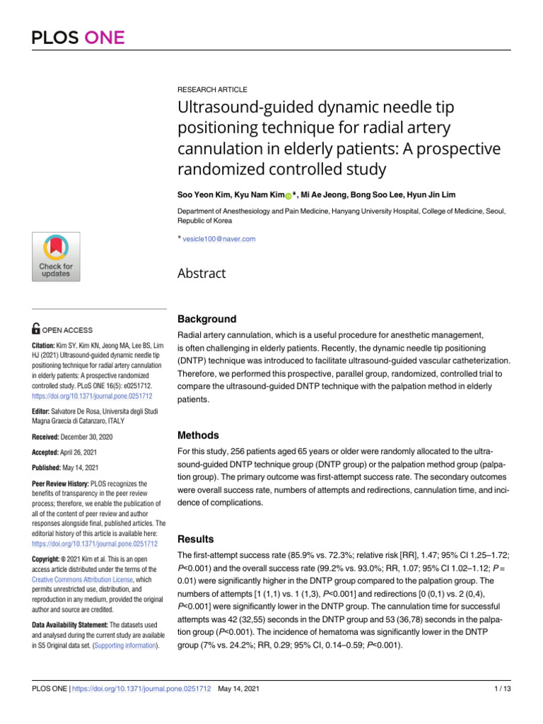 Ultrasound guided dynamic needle tip positioning technique for radial ...