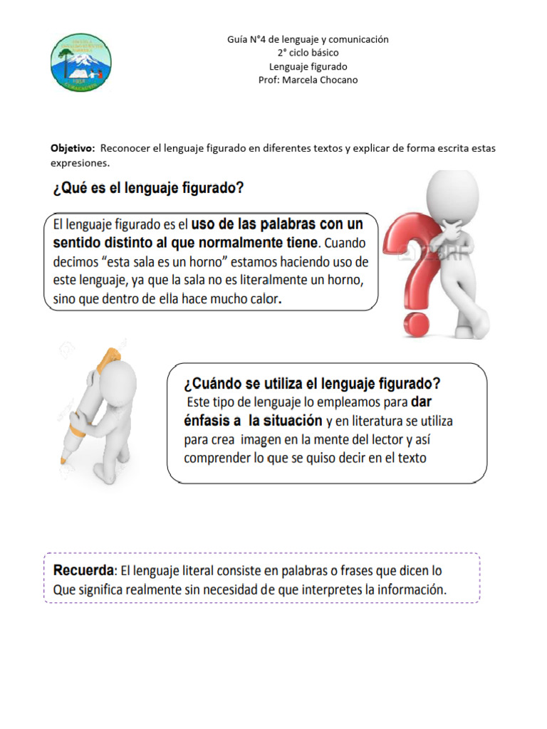 GUÍA LENGUAJE FIGURADO 6°a 8°OFB | PDF