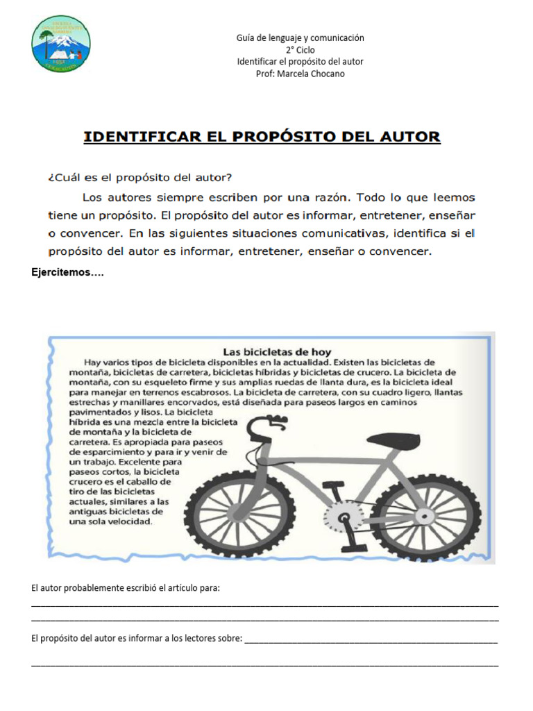 Identificación del propósito del autor | PDF