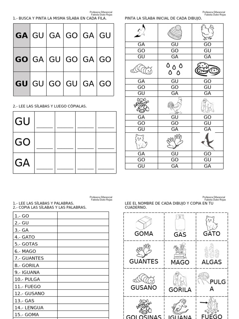 8 - Letra Ga-Go-Gu | PDF | Ajedrez