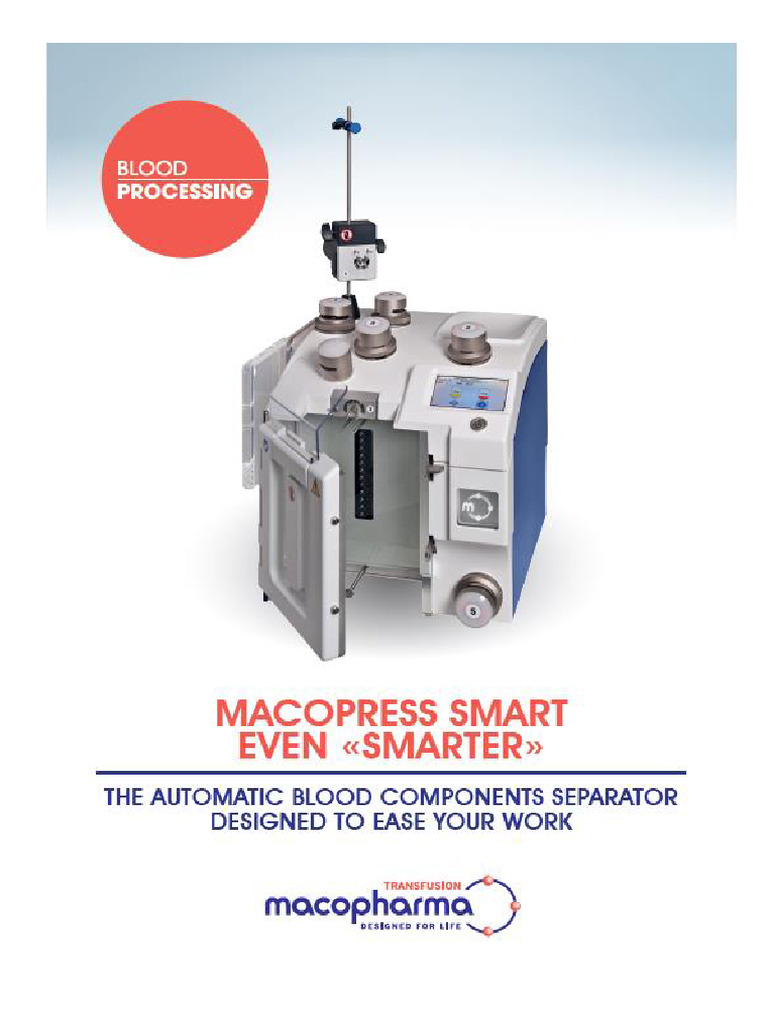 MACOPRESS SMARTER The Automatic Blood Compontents Seperator | PDF