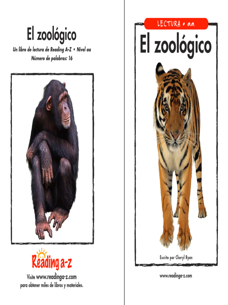 El zoológico: Libro de lectura AA | PDF