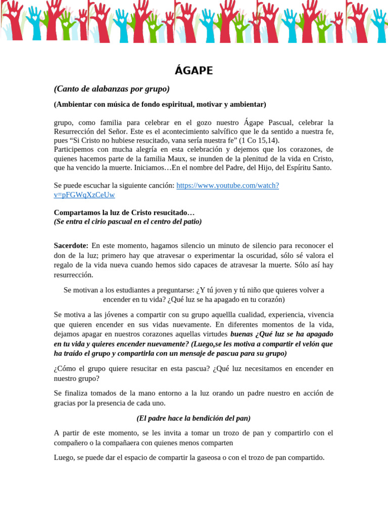 ÁGAPE | PDF | La resurrección de Jesús | Pascua de Resurrección