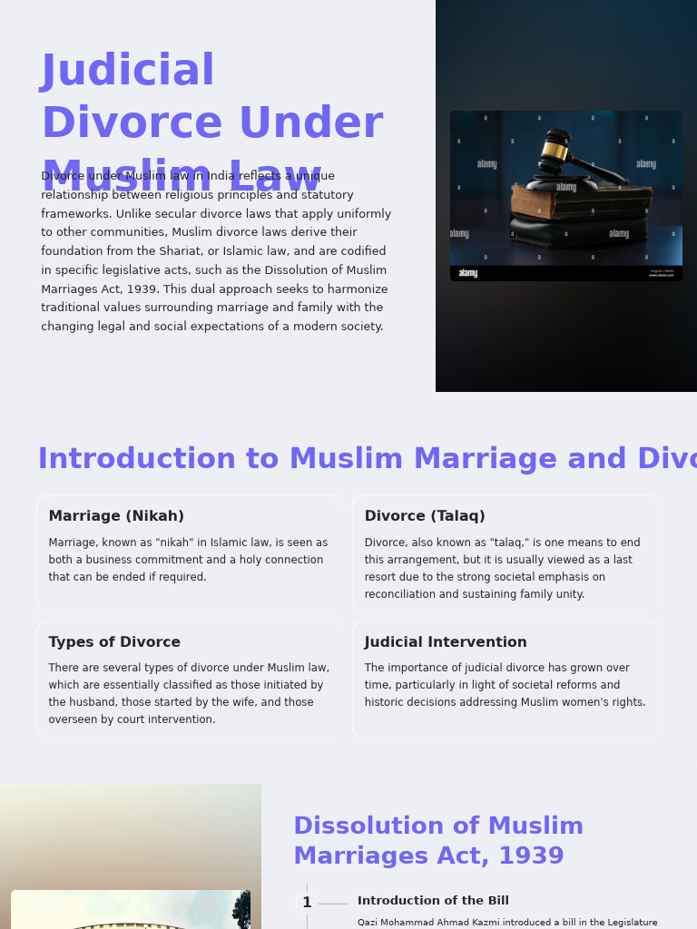 Judicial Divorce Under Muslim Law | PDF | Divorce | Sharia