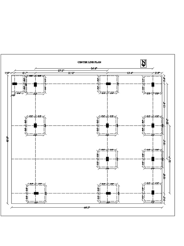 44 3 X 40 0 East Simplex - Center Line Plan | PDF