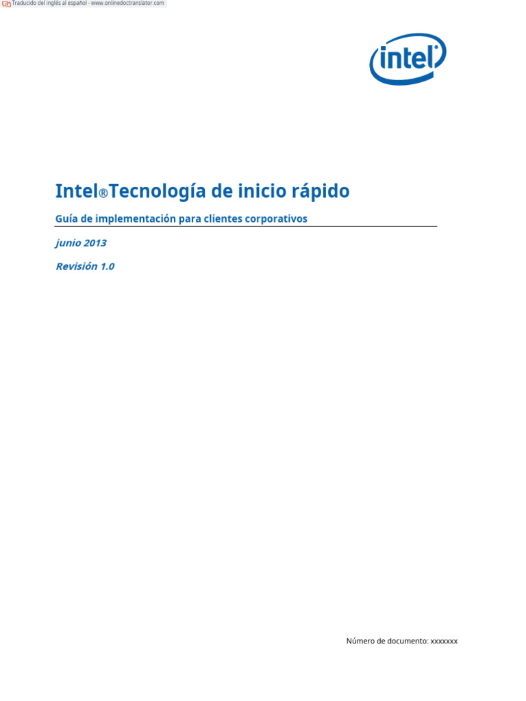 Intel Rapid Start Technology Deployment Guide - En.es | PDF | Unidad de estado sólido | Bios