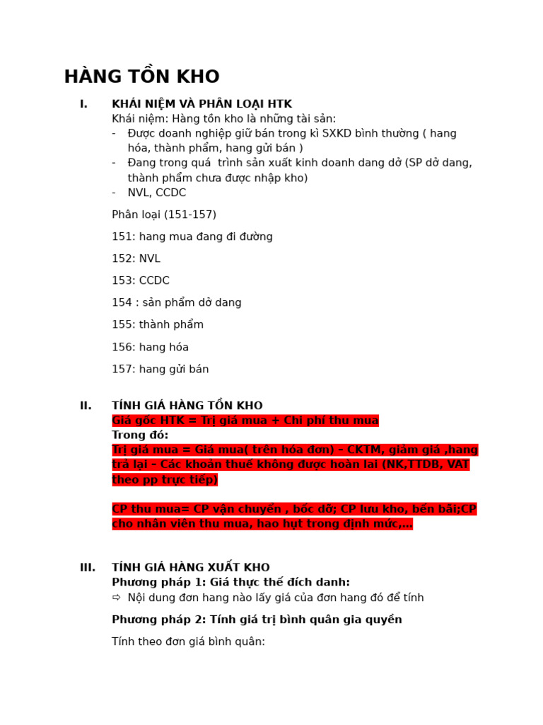 Hàng Tồn Kho | PDF