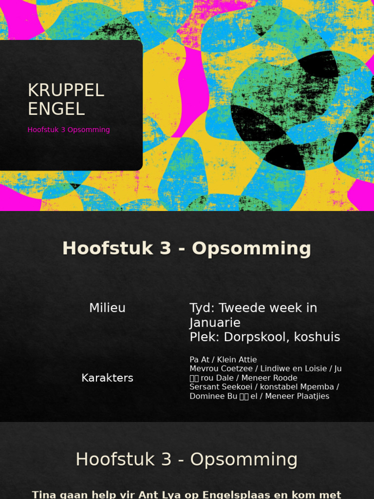 KRUPPEL ENGEL H3 Opsomming | PDF