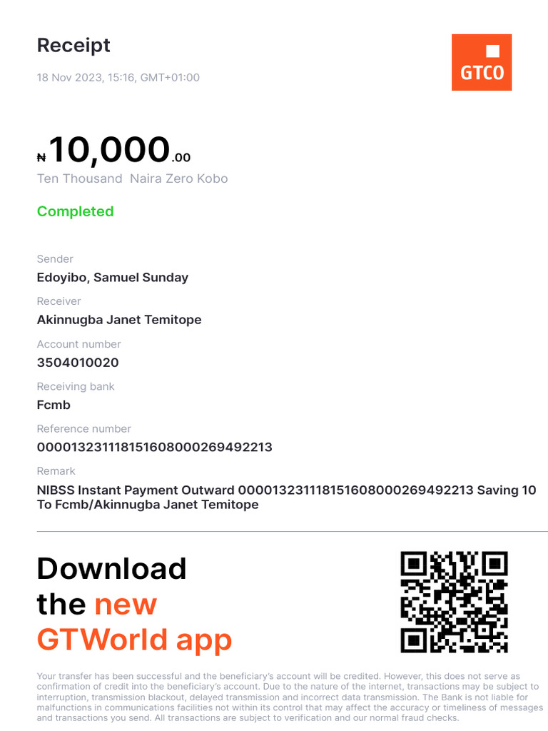 Receipt - TN - 3504010020 0116661907 10000 202311181416 | PDF