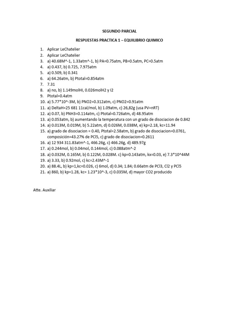 Respuestas P-2 2do Parcial Eq QMC | PDF