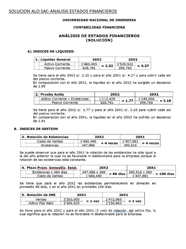 Análisis Financiero de Alo SAC | PDF