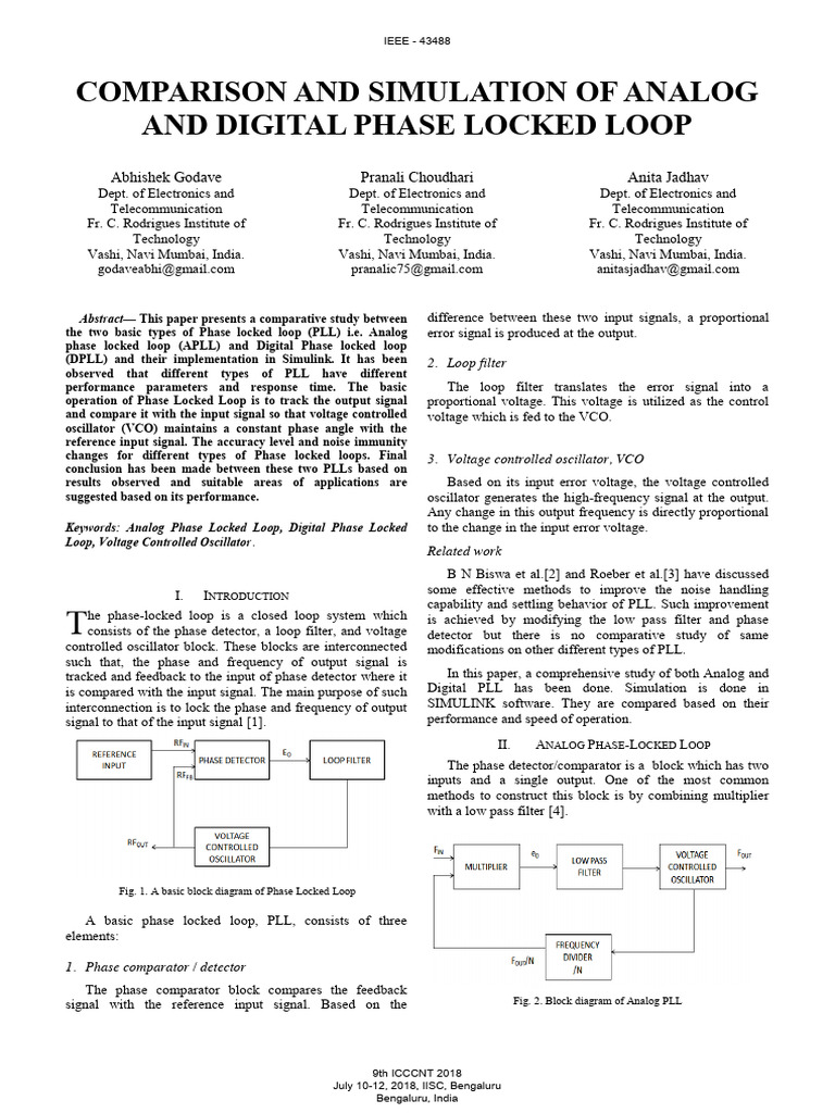 CF - Comparison_and_Simulation_of_Analog_and_Digital_Phase_Locked_Loop ...