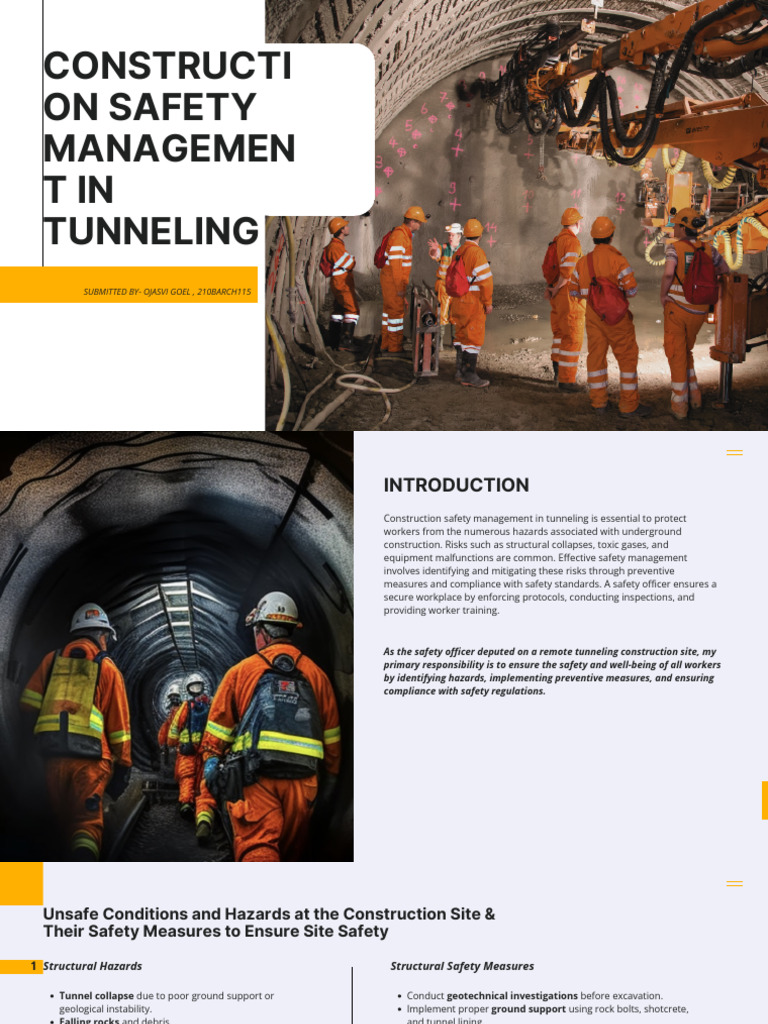 Construction Safety Management in Tunneling | PDF | Occupational Safety And Health | Safety