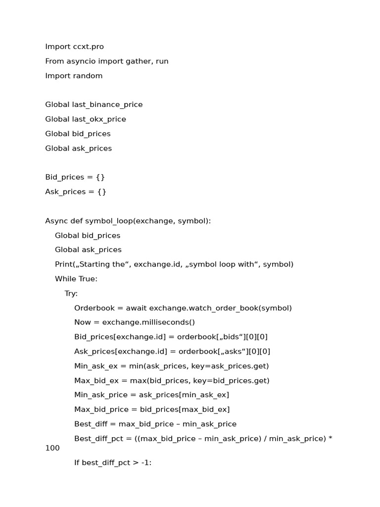 CCXT Exchange Crypto | PDF
