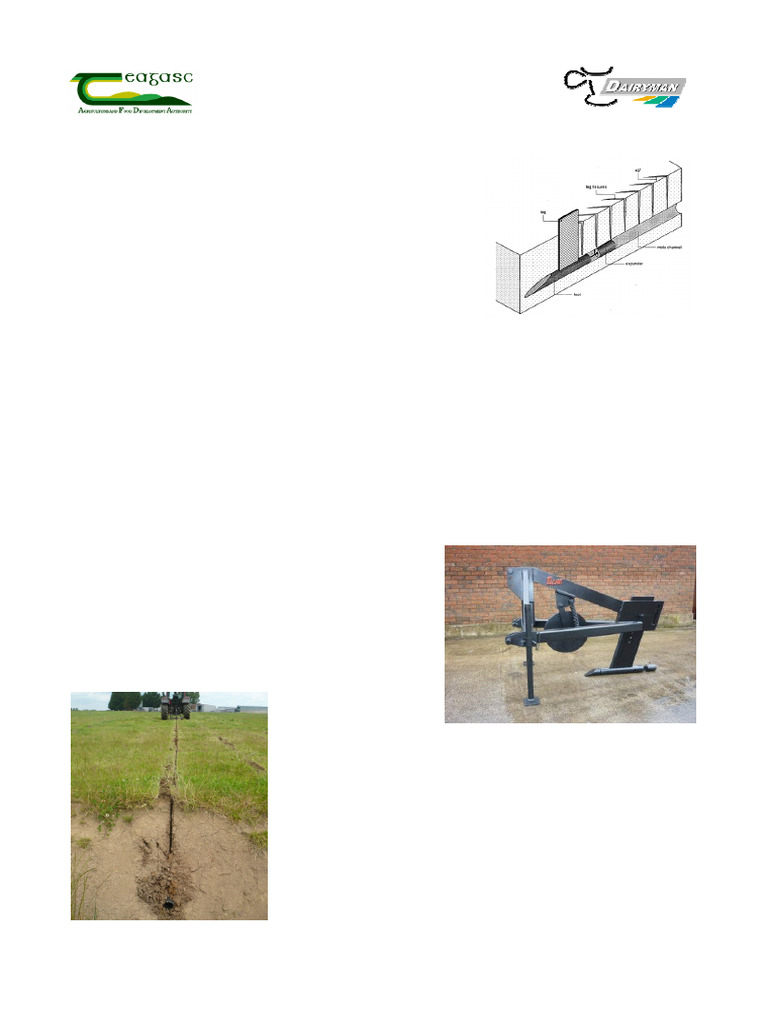 Mole Drainage for Impermeable Soils | PDF | Drainage | Soil